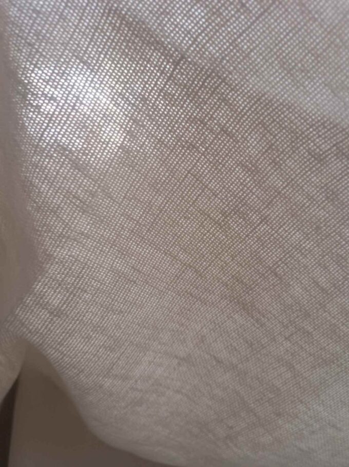 Linda Koyu Krem Hasır Keten Fon Perde - Ran Perde